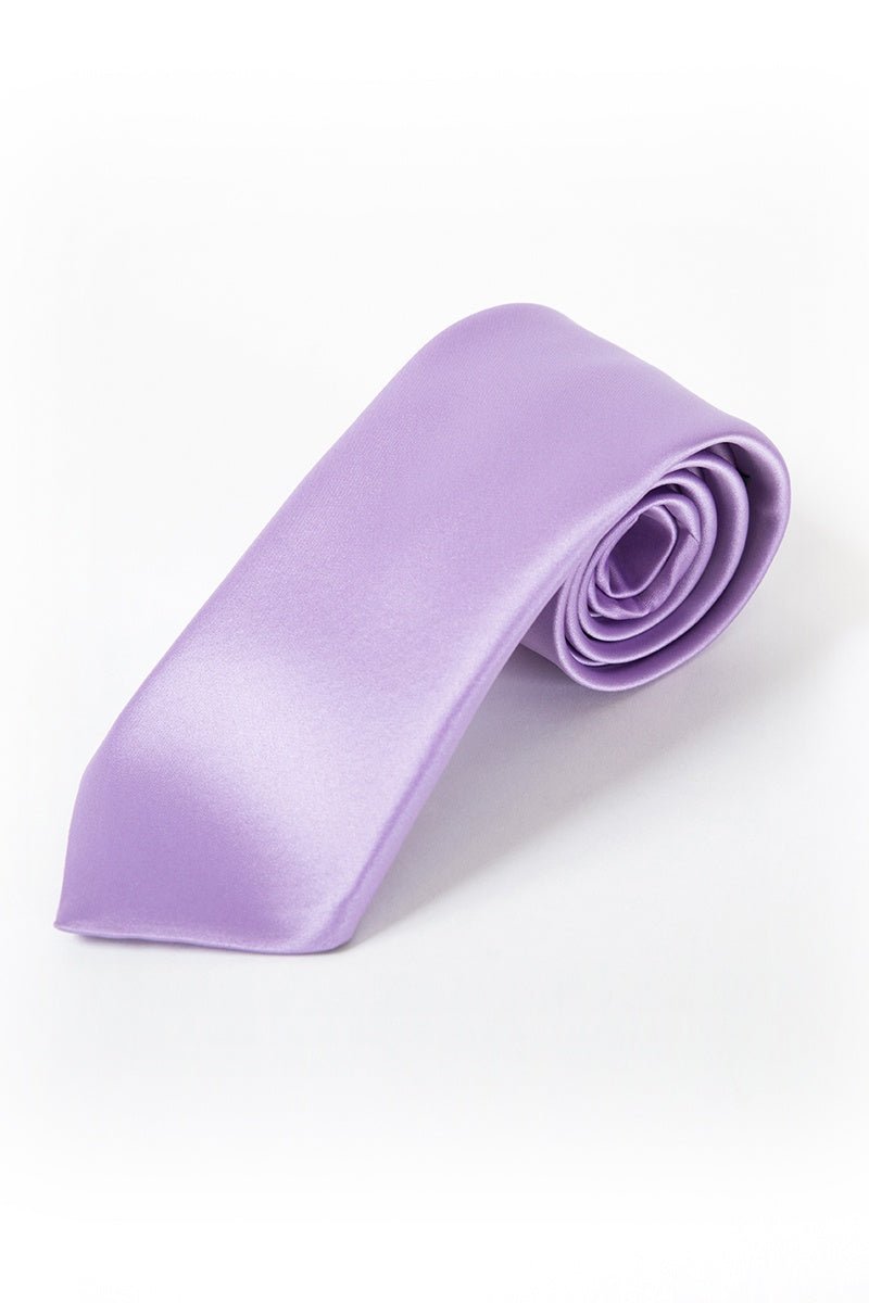 06 Lilac Satin Tie - Thomson's Suits Ltd